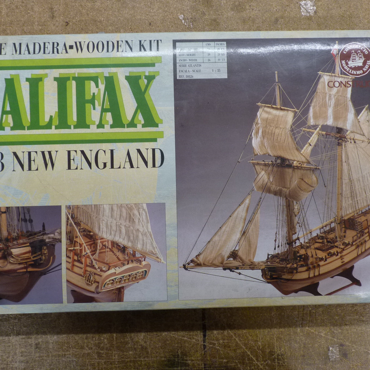 Constructo 1:35 Halifax 1768 New England Wooden Kit (Part Built Hull) – Sussex Model Centre