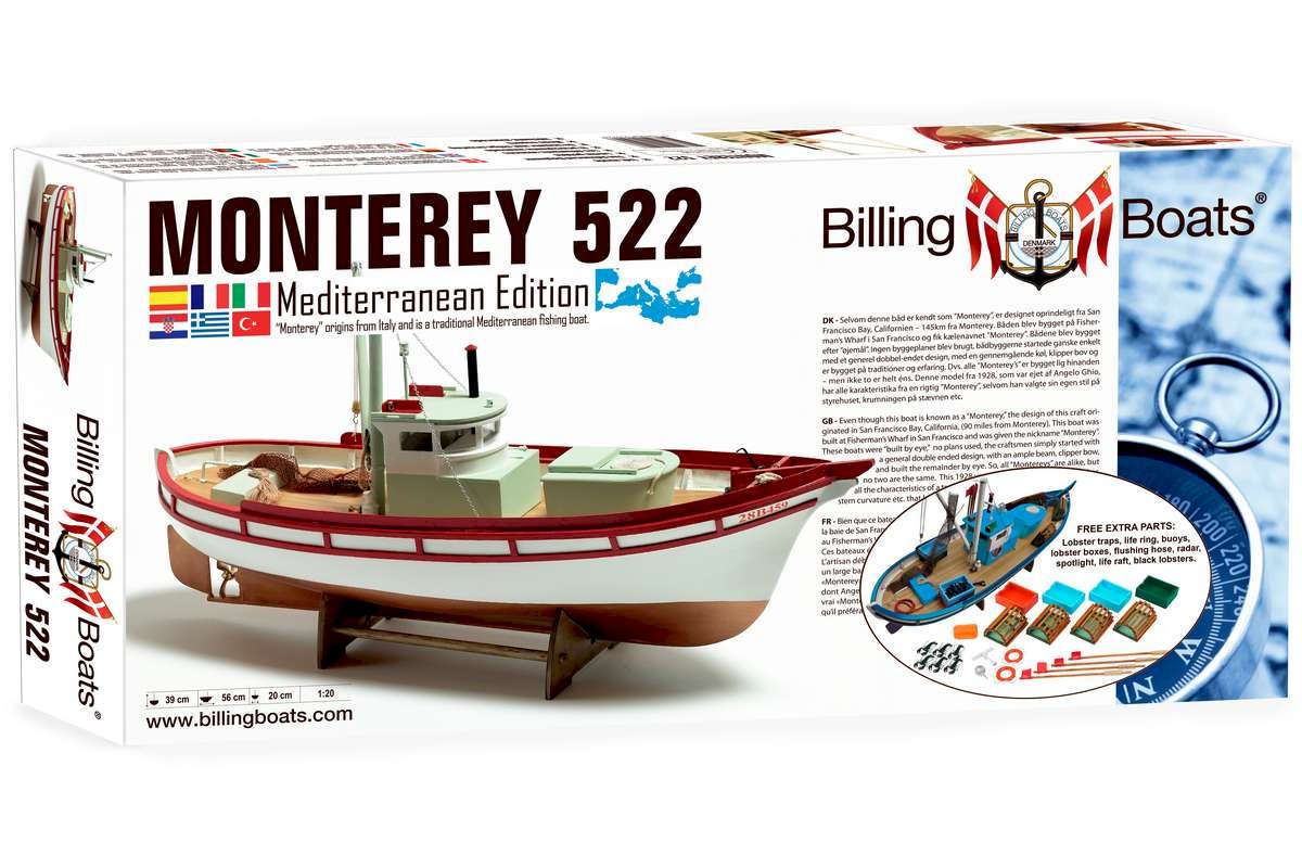 Billing Boats 1:20 MONTEREY (Mediterranean edition)- wooden hull Kit 4 ...