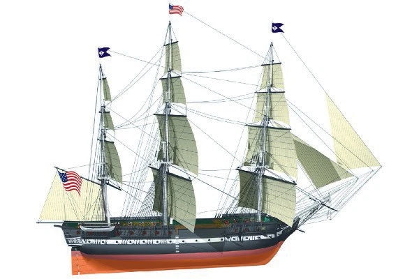 Billing Boats BB508 1:100 USS Constitution -Wooden hull Kit 439902 ...