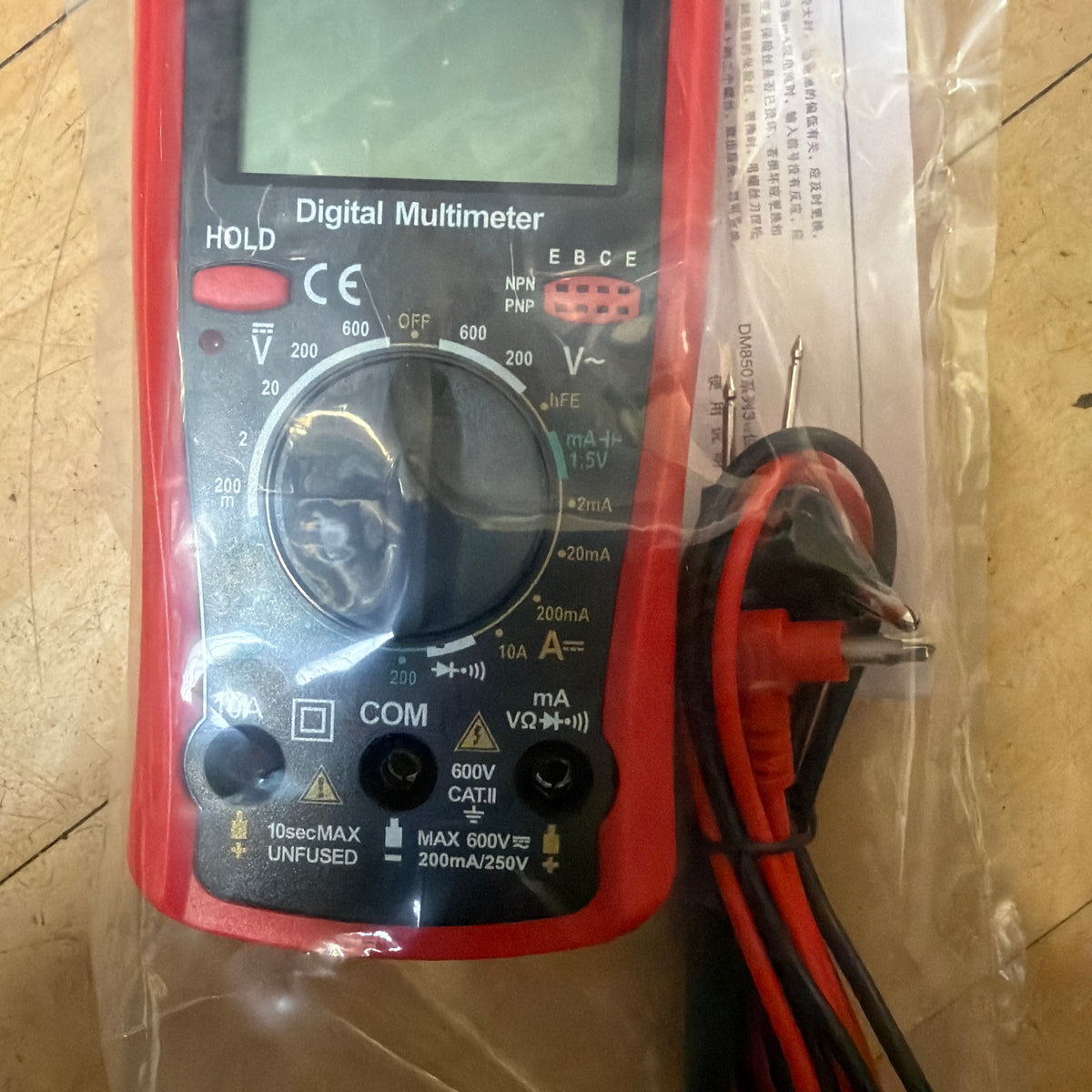 DIGITAL MULTIMETER Red WITH AUDIBLE CONTINUITY TEST DM850 – Sussex ...