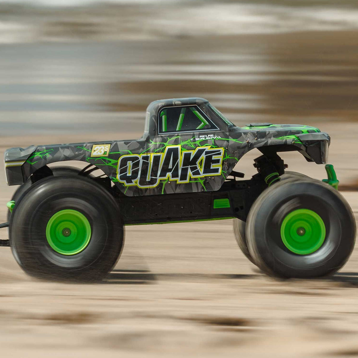 ARRMA 1/10 QUAKE 223S DSC 2WD RTR Brushless Monster Truck - Green ...