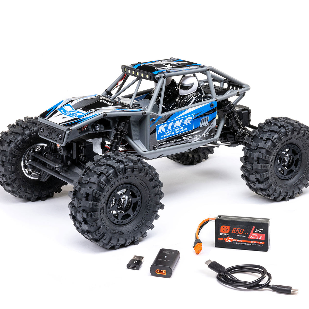 Axial 1/18 UTB18 Capra 4WS 4WD Trail Buggy RTR with Bat/Chg Blue ...