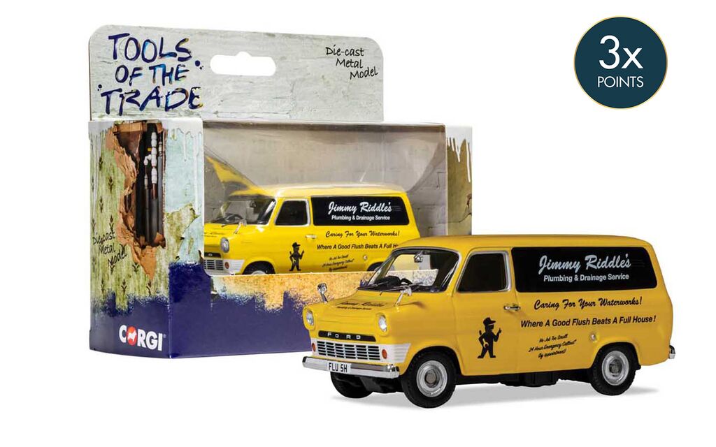 Corgi Ford Transit Jimmy Riddles Plumber 1:43 CC02727 – Sussex Model Centre