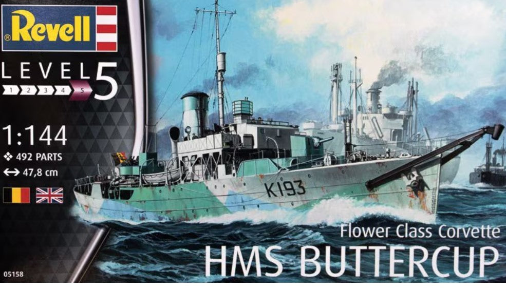 Revell 1/144 HMS Buttercup Flower Class Corvette Kit 05158 – Sussex ...