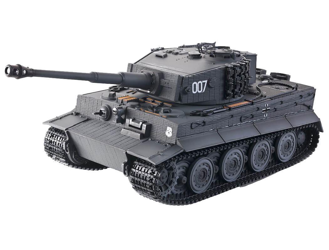 TAIGEN 1:24 TIGER 1 IR Infa Red BATTLE TANK LATE VERSION- GREY (BASE ...