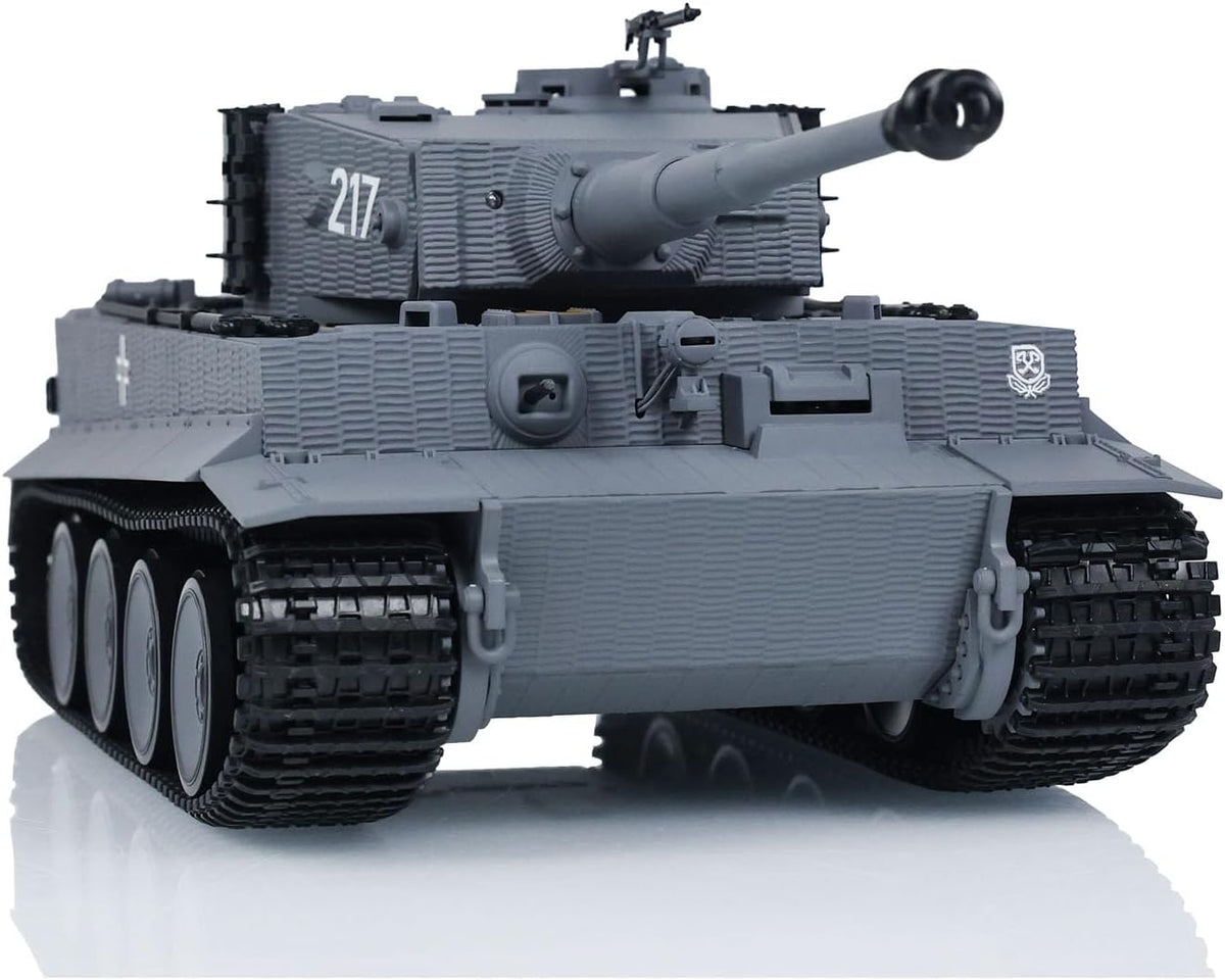 TAIGEN 1:24 TIGER 1 IR Infa Red BATTLE TANK LATE VERSION- GREY (BASE ...