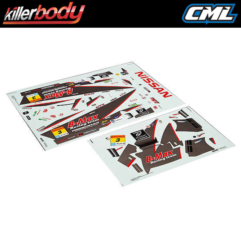 KILLERBODY B-MAX NDDP GT-R (NISMO GT3) DECAL SHEET – Sussex Model Centre
