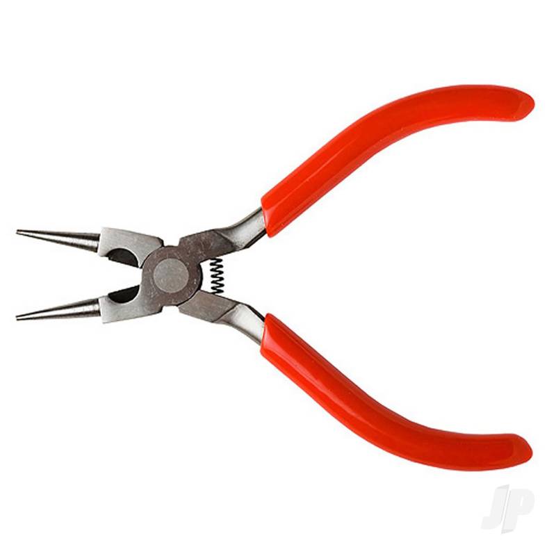 5in Spring Loaded Soft Grip Plier Round Nose with Side Cutter (Carded ...