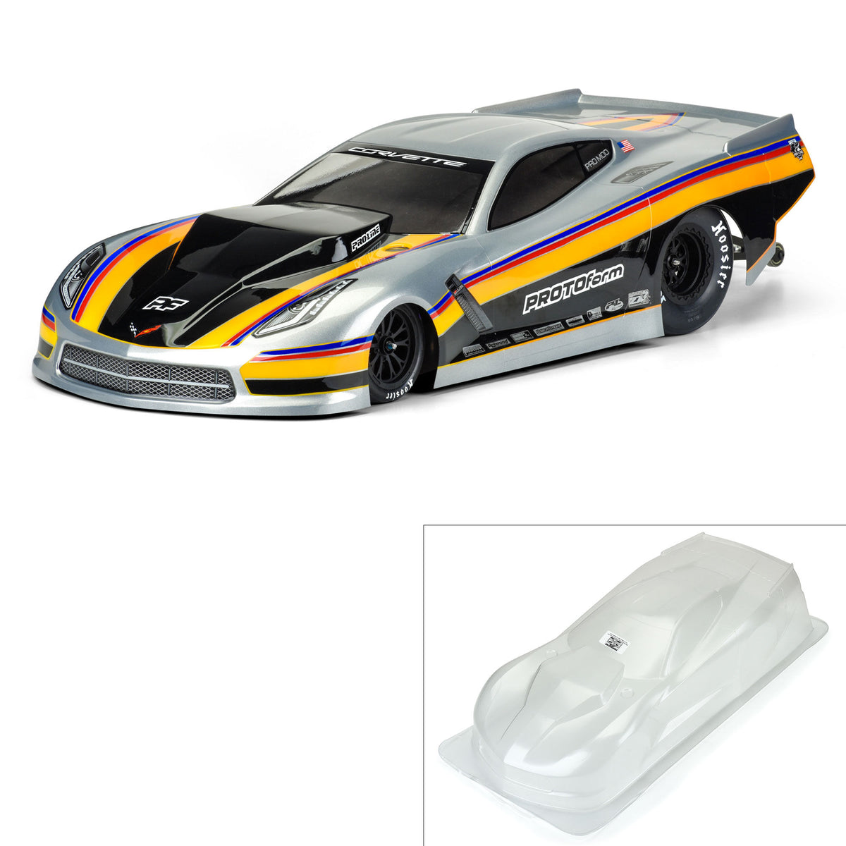 1/10 Chevrolet Corvette C7 Proline-Mod Clear Body: Drag Car – Sussex ...