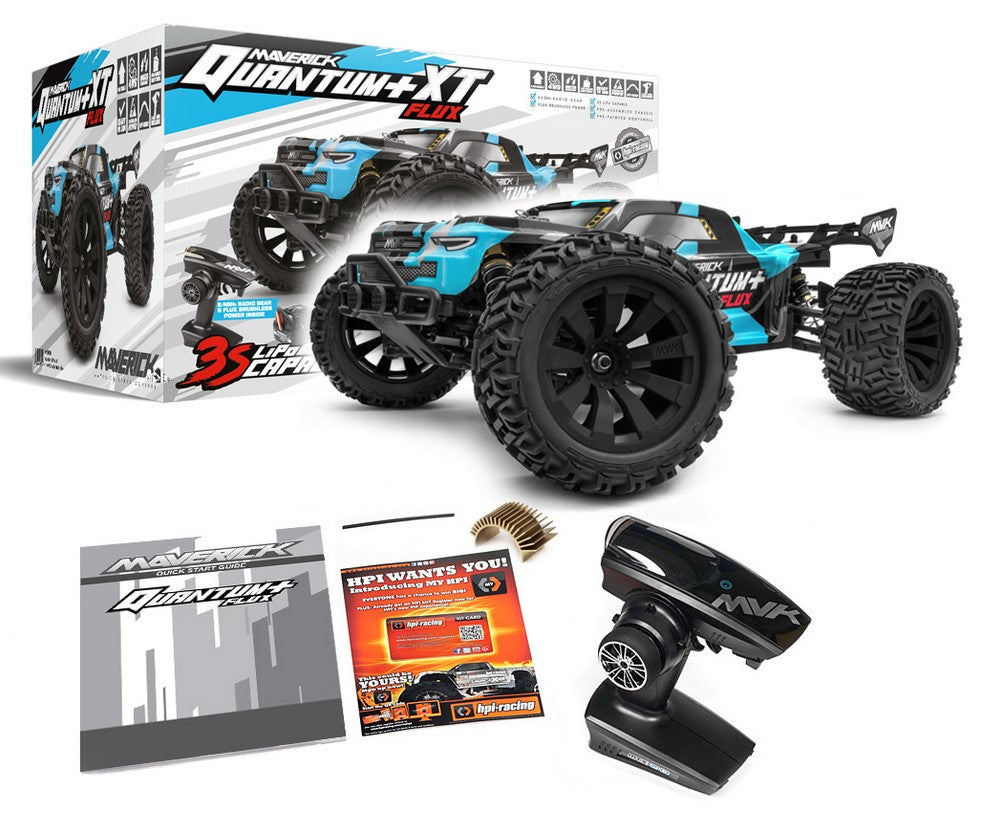 Maverick Quantum+XT Flux Ready to Run BrushlessStadium Truck - Blue/Gr ...